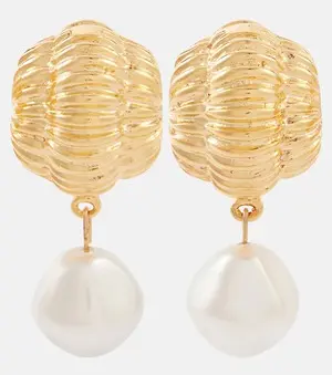 JENNIFER BEHR Asha Faux Pearl Earrings - Gold