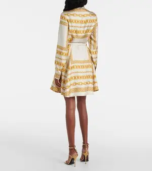 Versace Treasure Silk Twill Shirt Dress