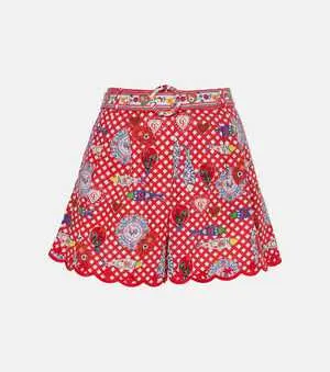 Camilla Printed Cotton Shorts