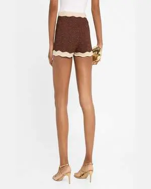 Retrofete Kait Knit Micro Shorts - Mtlc Chestnutbone