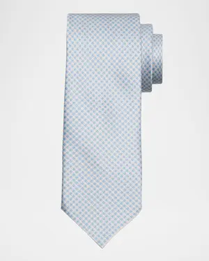 Stefano Ricci Stefano Ricci Micro-Geometric Printed Tie Light Blue