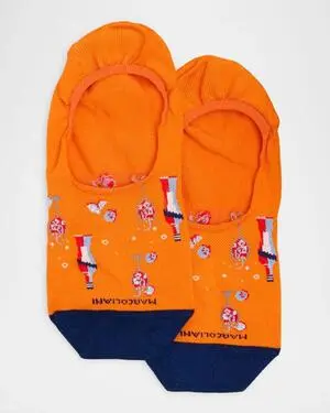 Marcoliani Invisible Touch Spritz 2-pack Socks - Blue/orange