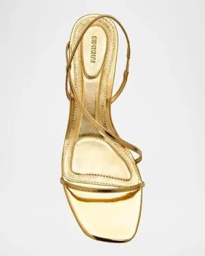 Simkhai Bridget Metallic Wedge Strappy Sandals - Gold