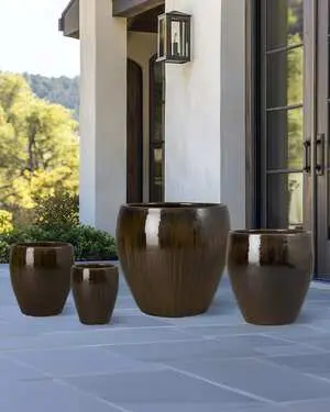 EMISSARY TRADING Ossal Planters, Set Of 4 - Java