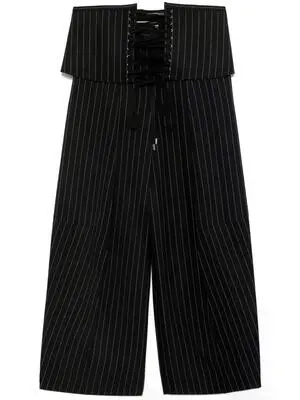 JEAN PAUL GAULTIER Pinstriped Trousers - Black