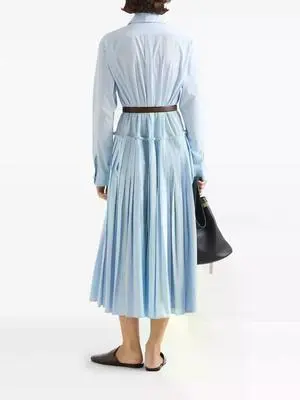 Prada Pleated Poplin Shirt Dress