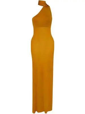 Galvan Mirage Halterneck Dress - Orange