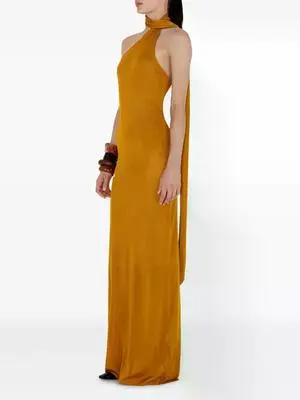 Galvan Mirage Halterneck Dress - Orange