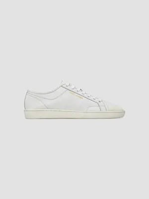 Saint Laurent Gym Sneakers In Smooth Leather - White