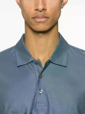 Canali Cotton Polo Shirt - Blue