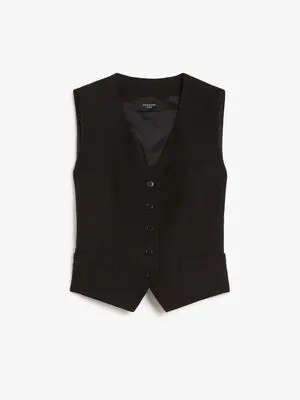 Max Mara Viscose And Linen Canvas Waistcoat