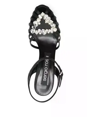SERGIO ROSSI 120mm Crystal-detailing Sandals