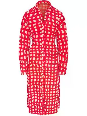 SIMONMILLER Gingham Midi Dress