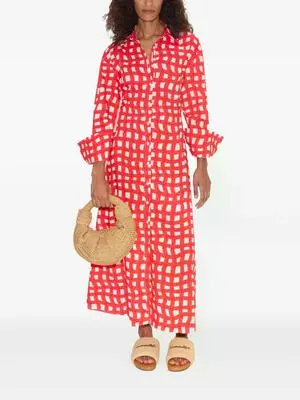 SIMONMILLER Gingham Midi Dress