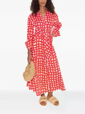 SIMONMILLER Gingham Midi Dress