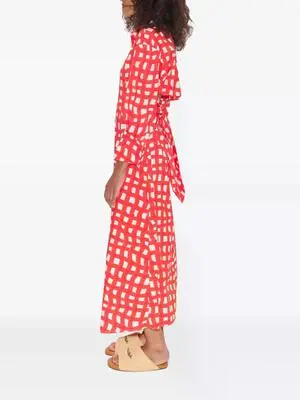 SIMONMILLER Gingham Midi Dress
