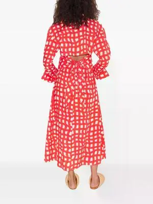 SIMONMILLER Gingham Midi Dress