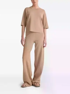 YVES SALOMON Knitted Palazzo Trousers - Neutrals