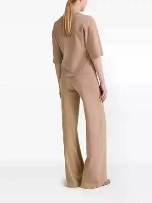 YVES SALOMON Knitted Palazzo Trousers - Neutrals
