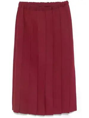 Comme Des Garçons Pleated Midi Skirt - Red
