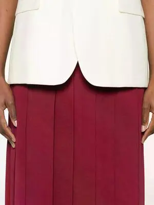 Comme Des Garçons Pleated Midi Skirt - Red