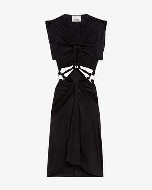 Isabel Marant Étoile Sirena Draped Faux Suede Midi Dress