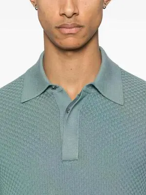 Canali Textured Polo Shirt