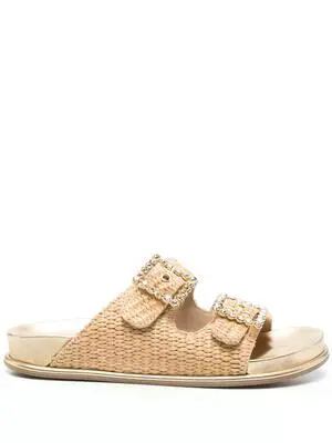 LE SILLA Raffia Sandals - Neutrals
