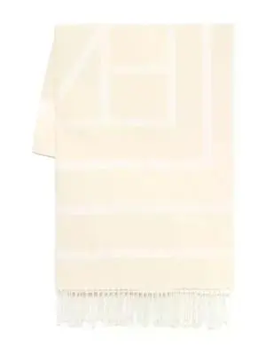 TOTÊME Monogram-jacquard Scarf - Neutrals