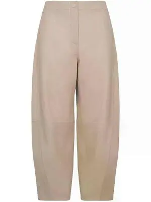 YVES SALOMON Leather Trousers - Neutrals