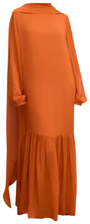 HOUSE OF DAGMAR Scarf Maxi Dress - Orange Rust