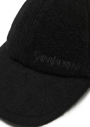 Saint Laurent Logo-embroidered Cashmere Cap