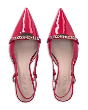 Pinko Gloria Slingback Pumps - Red