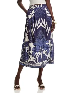 LA FEE MARABOUTEE Printed Midi Skirt