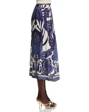LA FEE MARABOUTEE Printed Midi Skirt