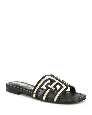 Sam Edelman Irina Slide Sandals - Linen/black