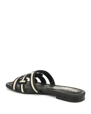 Sam Edelman Irina Slide Sandals - Linen/black