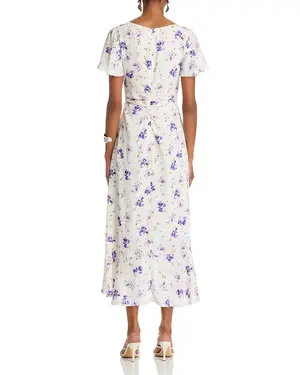 Cinq À Sept Tossed Poppies Isha Dress - Ivory Multi
