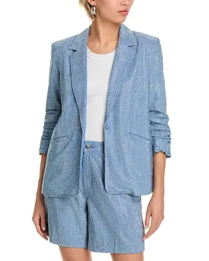 Cinq À Sept Chambray Rhinestone Blazer