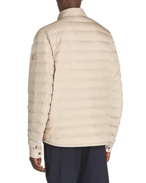 Moncler Bourdon Quilted Shirt Jacket - Medium Beige