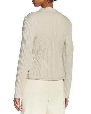 Moncler Mixed Media Leather Cardigan - Light Beige