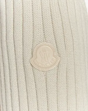 Moncler Mixed Media Leather Cardigan - Light Beige