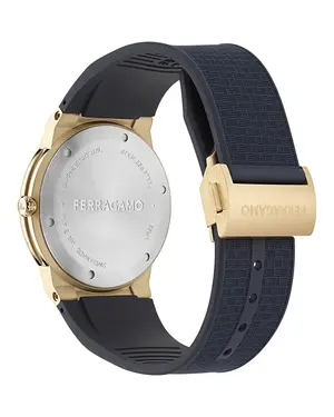 FERRAGAMO Sapphire Logo Watch, 41mm - Blue/blue