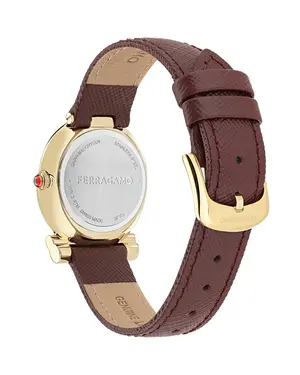 FERRAGAMO Gancini Twisted 28mm Watch - White/brown