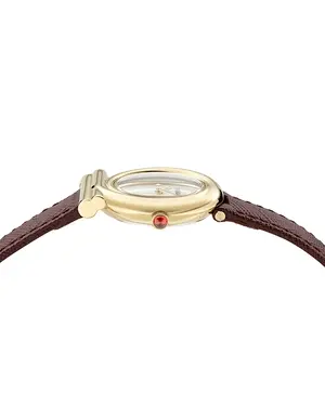 FERRAGAMO Gancini Twisted 28mm Watch - White/brown
