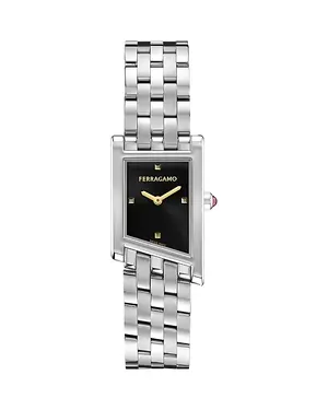 FERRAGAMO Ferragamo Asymetrique Watch Black/silver