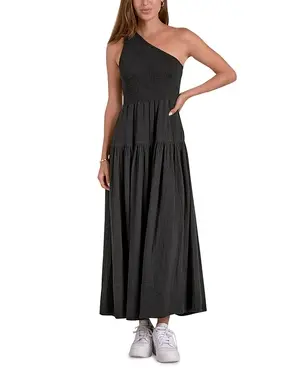 Elan One Shoulder Maxi Dress - Black
