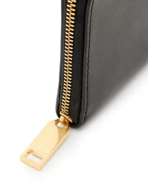 ALLSAINTS Lena Hex Leather Zip Wallet - Black