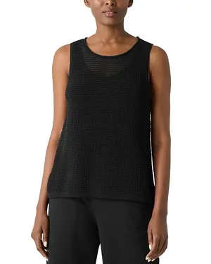 Eileen Fisher Cotton Round Neck Shell