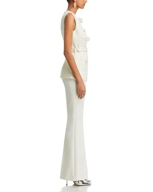 SELF-PORTRAIT Boucle Embellished Bow Jumpsuit